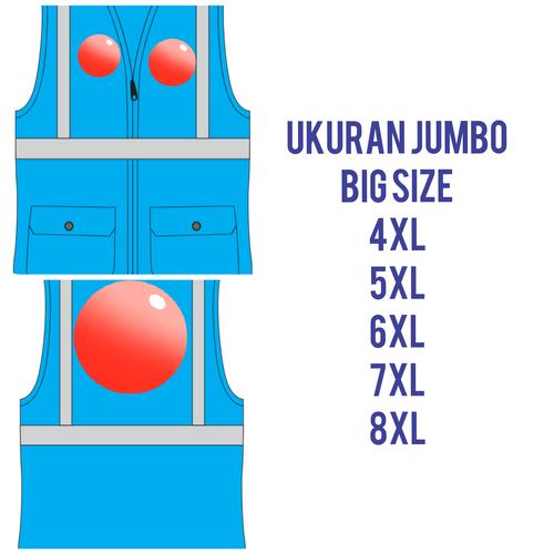 Jual rompi lapangan big size jumbo bisa semua warna bordir 3 posisi ...