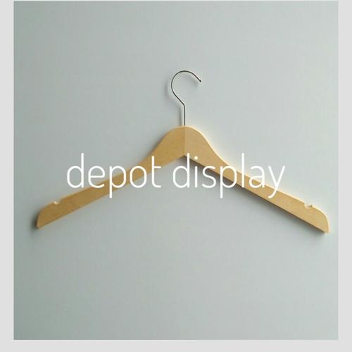 Jual Hanger Kayu Natural Premium - Putih - Kota Bandung - depot display ...
