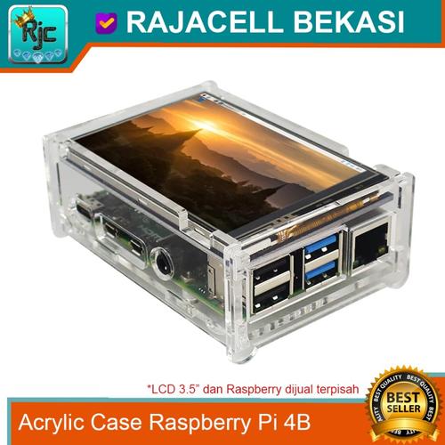 Jual Raspberry Pi 4 4B LCD Acrylic Case for LCD TFT 3.5" Touchscreen ...