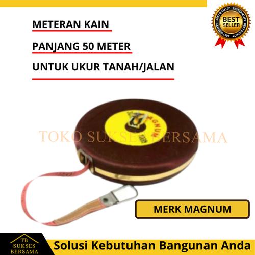 Jual METERAN BULAT KAIN Magnum 30M 50 M Meter FIBER UKUR JALAN - 30 ...