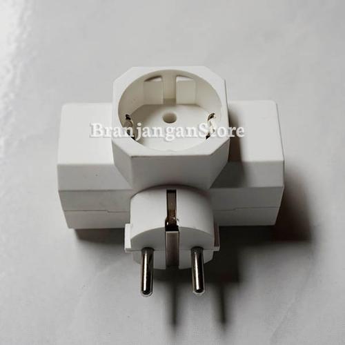Jual T Arde Bambu BROCO Putih / Steker Stop Kontak Multi Arde Cabang 3 ...