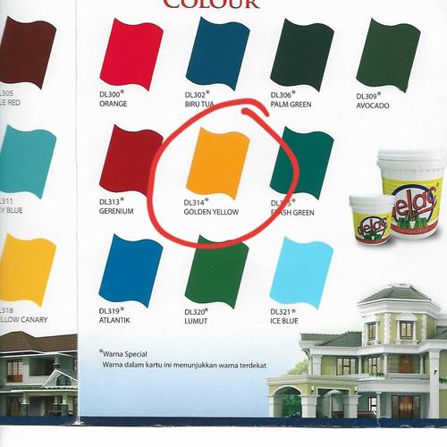 Jual Cat Genteng Delac 1kg warna cat exterior lapangan trotoar taman ...