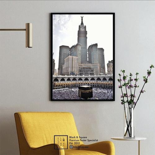 Jual Dekorasi Dinding - Poster Mekkah Ka'bah - 60x80cm Fiber Frame ...