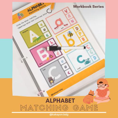 Jual Wipe Clean Spidol Alphabet Matching Game / Busy Book Preschool ...