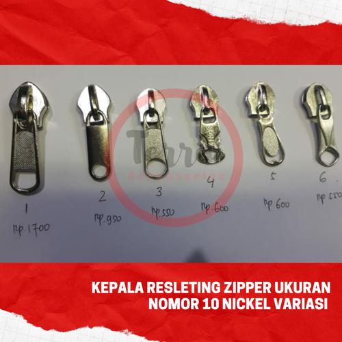 Jual Kepala Resleting Zipper Ukuran Nomor 10 Nickel Variasi - 5 ...