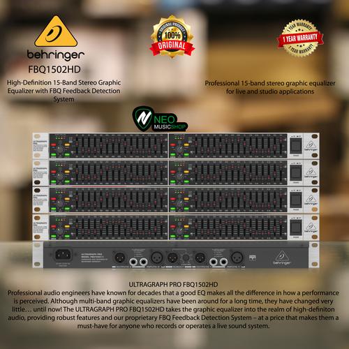 Jual Behringer FBQ1502HD 15-Band Stereo Graphic Equalizer with FBQ ...