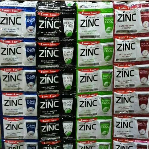 Jual shampoo zinc sachet per 1 renceng isi 24 - zinc merah / hijau ...