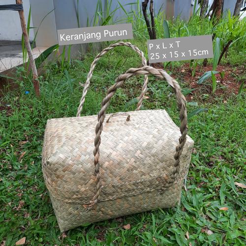 Jual Keranjang Anyaman Purun / Tas Purun / Kotak hampers bingkisan E09 ...