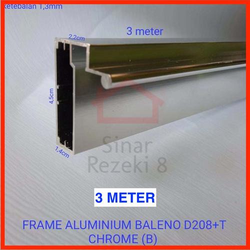Jual FRAME Aluminium CH Mirror Kaca Pintu Lemari Kitchen Profil Lis ...