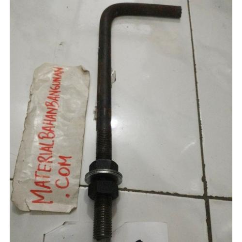 Jual Baut Angkur Type L 22 mm x 50 cm Baut Jangkar Pondasi Tiang Cor ...