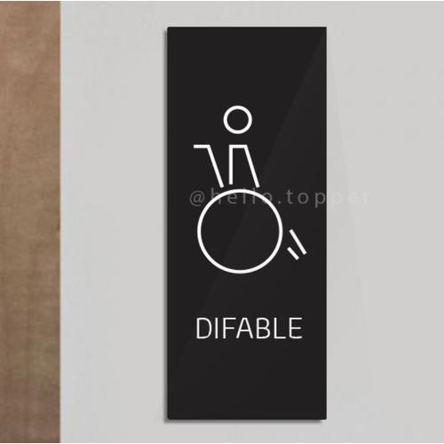 Jual Toilet Sign Acrylic Difable | Akrilik Label | Sign Toilet ...