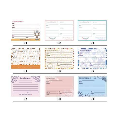 Jual stiker label alamat pengiriman paket HVS sticker simple colour E ...