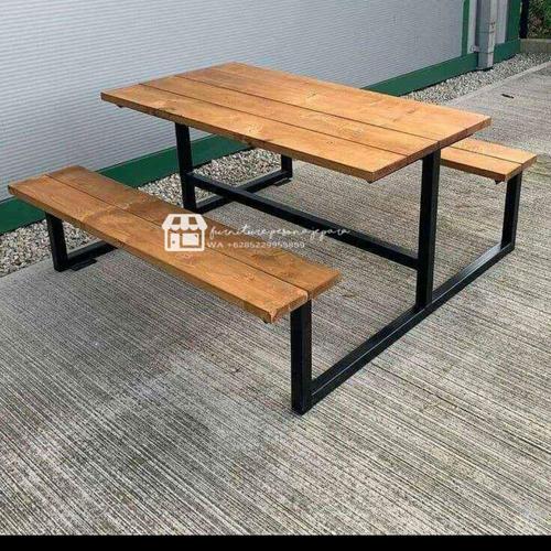 Jual Meja Outdor besi kayu Jati - Kab. Jepara - Pesona Jepara Furniture ...