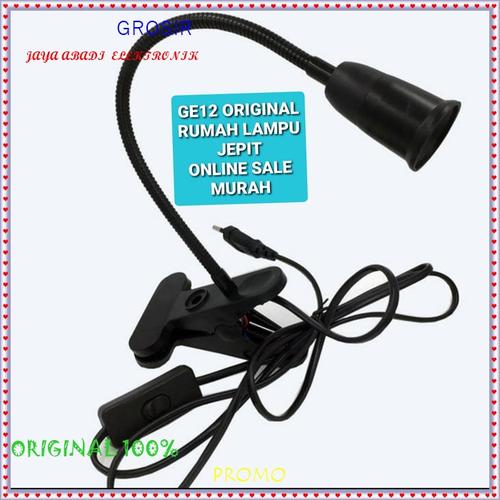 Jual rumah lampu belajar jepit original GE12 lampu baca fitting e27 ...