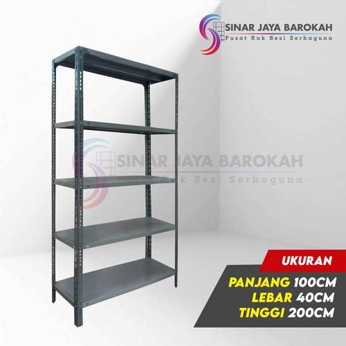 Jual Rak besi uk 40x100x200 cm di jamin kokoh - hitam kuning - Kota ...