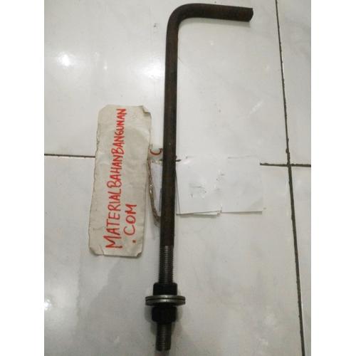 Jual Baut Angkur Type L 12 mm x 40 cm Baut Jangkar Pondasi Tiang Cor ...