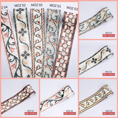 Jual WALLBORDER STIKER DINDING LIST BORDER MOTIF MOZAIK 01 02 03 04 05 ...