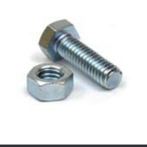 Jual baut mur M10 hexagonal bolt 10 x 25 mm Putih galvanis per Pasang ...