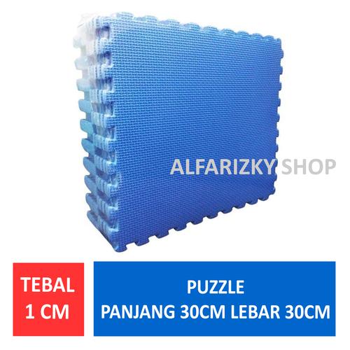 Jual ALAS LANTAI BERMAIN ANAK MATRAS TIKAR KARPET PUZZEL 30x30x1CM BIRU ...
