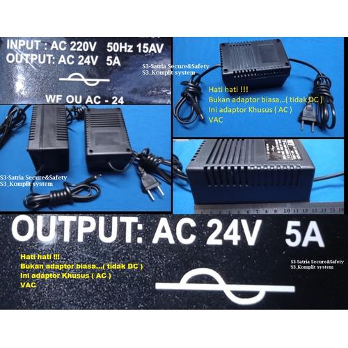 Jual Adaptor AC 24v 5a 3a 4a CCTV Camera Puter 24VAC power supply AC24V ...
