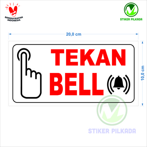 Jual stiker vinyl tekan bel 10x20cm - Kota Tangerang Selatan - Stiker ...
