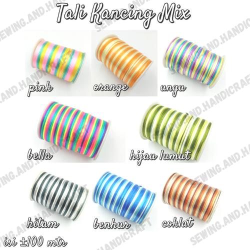 Jual Tali Satin Warna Gradasi Pelangi/Neon Rainbow Cord - Kota Medan ...
