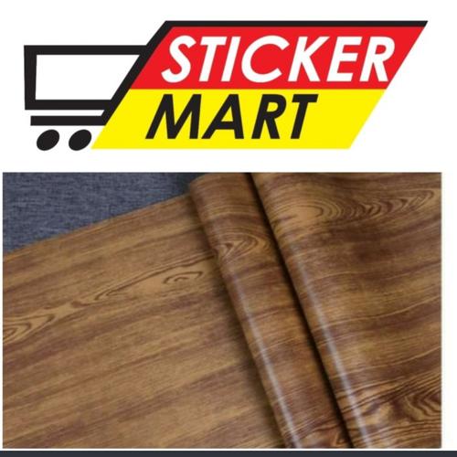 Jual Sticker Kayu Wood Coklat Stiker furniture meja pintu 5m x 45cm ...