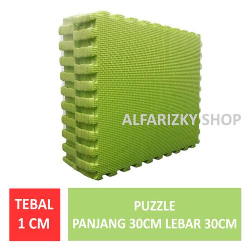 Jual ALAS LANTAI PUZZLE MATRAS TIKAR KARPET 30x30x1 CM HIJAU MUDA ...