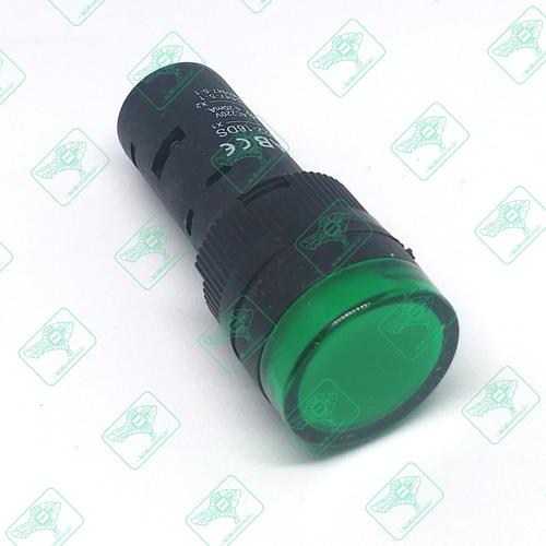 Jual Lampu Pilot Hijau/ Lampu indicator Panel Hijau 16mm 220 Volt ...