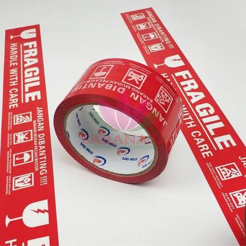 Jual lakban isolasi FRAGILE MERAH besar - Kab. Tangerang - Celing Shop ...