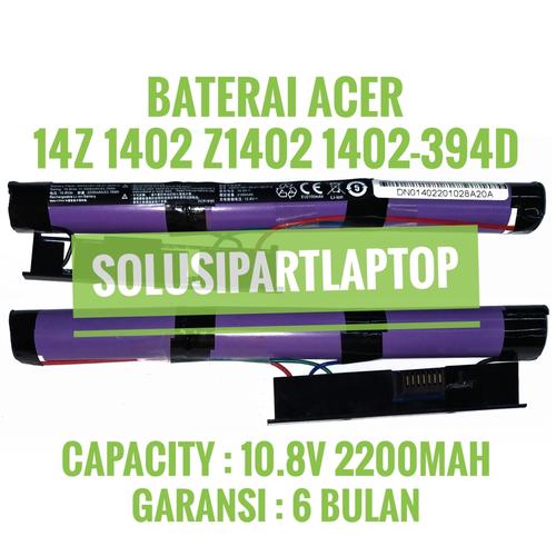 Jual BATERAI ACER ONE 14 14Z Z1402 1402-394D 18650-00-01-3S1P-0 - Kota ...