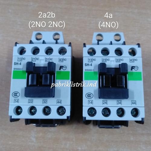 Jual Contactor SH4 SH-4 2a2b 4a 2No 2NC or 4No coil 110V 220V Fuji original - SH4 4a (4NO ...