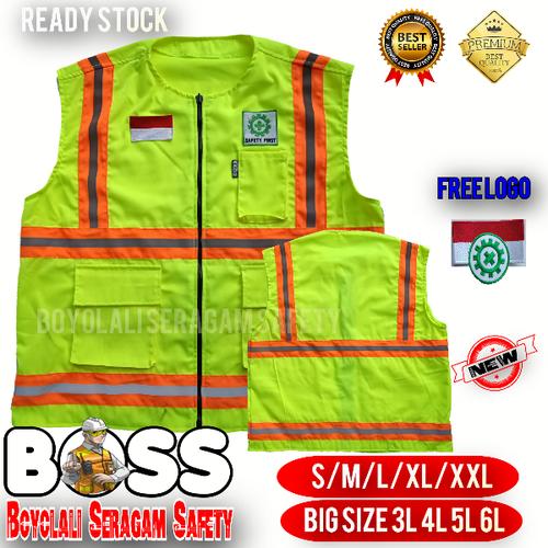 Jual ROMPI SAFETY VEST SIZE XXXXL-ROMPI SAFETY PROYEK SIZE BESAR 4XL ...