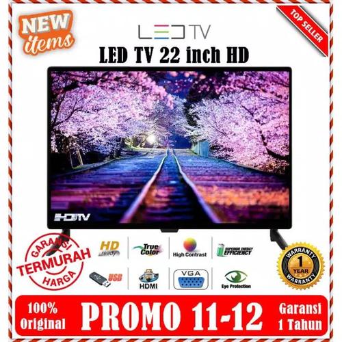 Jual LED TV 22 INCH WITH INPUT USB-AV-VGA-HDMI - TV SPEAKER DUO - Kota ...