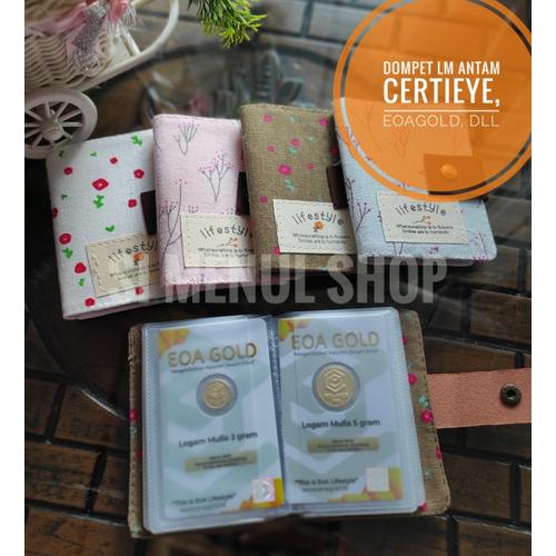 Jual dompet untuk logam mulia/ dompet emas/ dompet koleksi emas - Biru ...