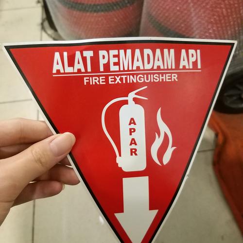 Jual Stiker sticker Segitiga APAR alat pemadam safety 20 x 17 cm ...