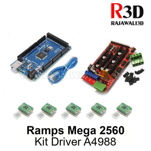 Jual 3D Printer Mainboard Ramps 1.4 Kit With Arduino Mega 2560 and 5x ...