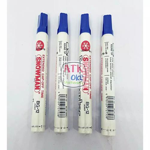 Jual Snowman Spidol Whiteboard Warna Biru BG-12 (Bisa dihapus) - Kota ...