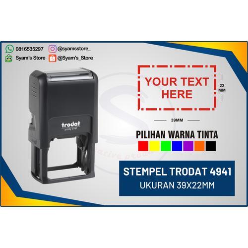 Jual Stempel TRODAT 4941 stempel persegi, stempel warna, otomatis, logo dll - Kab. Malang - Syam ...