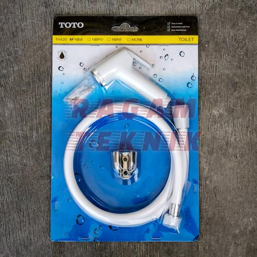 Jual Jet Shower Spray Toto THX20NBW Putih Set Semprotan Cebok Closet ...