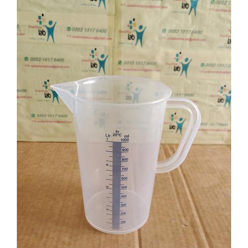 Jual VITLAB Beaker Plastic pitcher handle 1000 ML gelas takar kimia ...