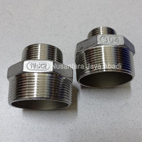 Jual Double Nepel Reducer Stainless 304 2 x 1 1/2 " inchi - Jakarta ...