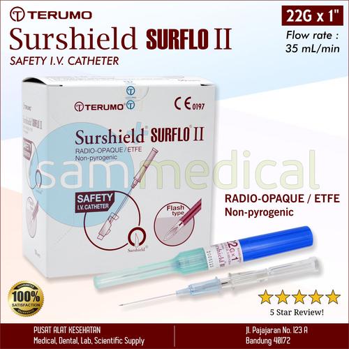Jual Terumo Surshield Safety I.V. Catheter Blue 22Gx1 1/4'' @pcs - Kota ...