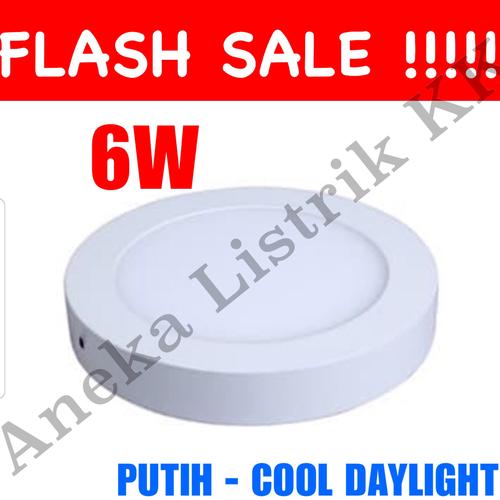 Jual Downlight LED PANEL OUTBOW BULAT PUTIH 6W DOWN LIGHT OB 6500K 6 W ...