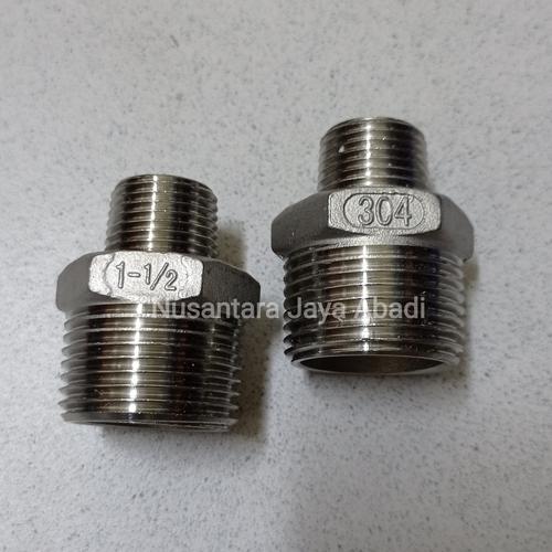 Jual Double Nepel Reducer Stainless 304 1 x 1/2 " inchi - Jakarta Barat - NusantaraJayaAbadi ...