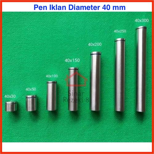 Jual Pen Iklan 40 x 300 Stainless / Stabil Kaca Sign Board Baut Akrilik ...