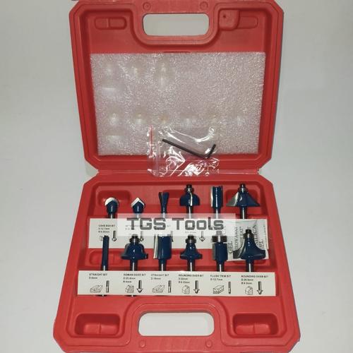 Jual Router Bit Set 12 Pcs - Mata Profil Set - Mata Trimmer Set 12 pcs ...