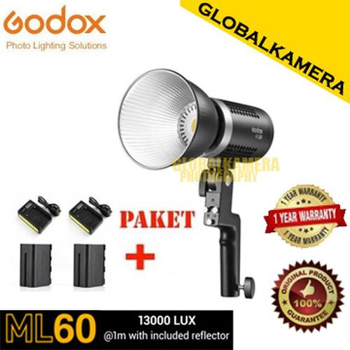 Jual Godox ML60 - 60W Handheld LED Video Light Paket Battery & Charger ...