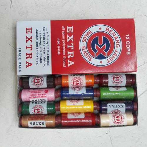 Jual Benang jahit extra 1 box isi 12 pcs - mix warna - Kota Surabaya ...
