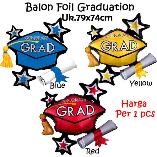Jual Balon Foil Grad Cluster / Balon Graduation Congrats Wisuda Ijazah ...